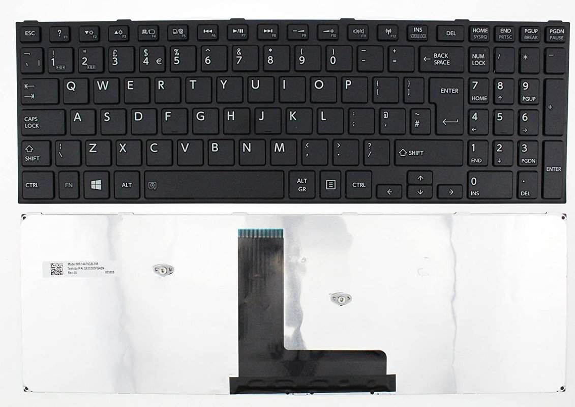 Toshiba Satellite Pro C50 C50-B C55-D C55-B Laptop Keyboard UK Layout ...